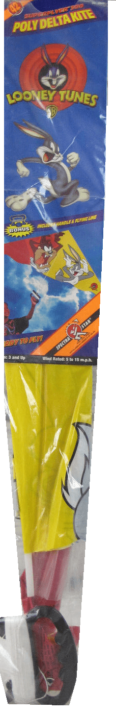 Looney Tunes Poly Delta Superflyer Tasmanian Devil and Bugs Bunny Kite