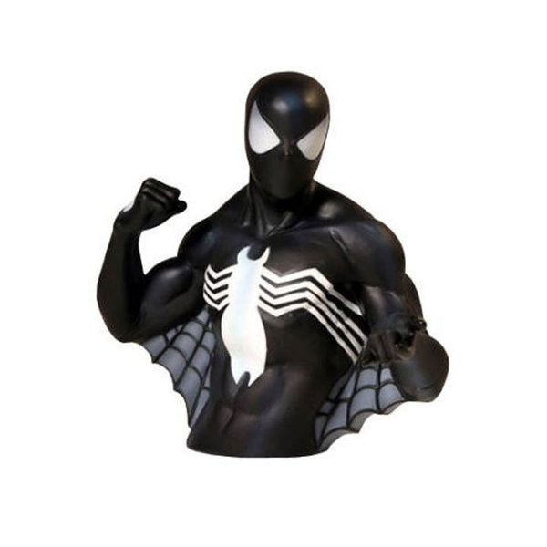 Marvel Comics Black Costume Spider-Man Bust Coin Bank