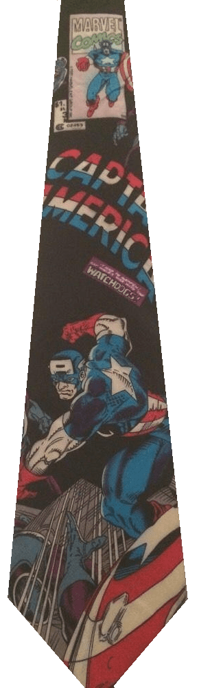 Marvel Comics Captain America Blue Neck Tie
