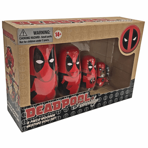 Marvel Comics Deadpool Family Wood Nesting Dolls