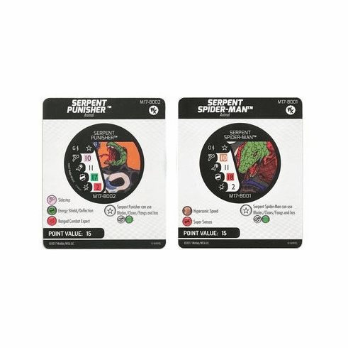 Marvel HeroClix Serpent Punisher/Serpent Spider-Man Bystander Token