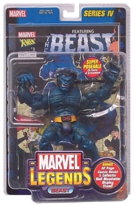Marvel Legends Series 4 Beast with Comic Book Action Figure