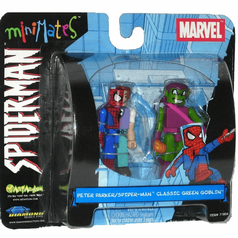 Marvel Minimates Spider-Man Peter Parker and Classic Green Goblin Set