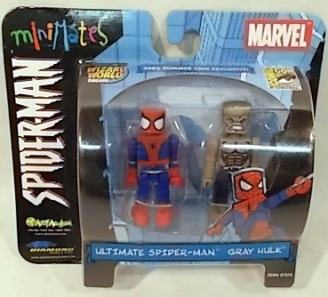 Marvel Minimates Spider-Man Ultimate Spider-Man and Gray Hulk Set