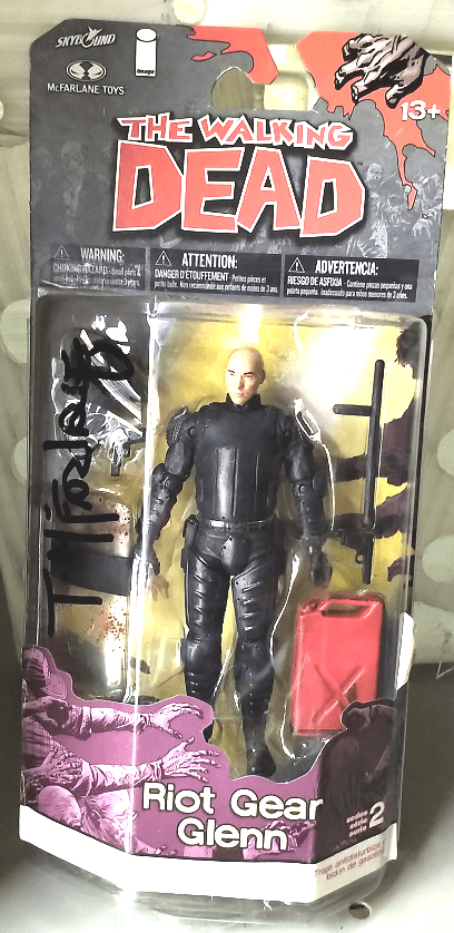 McFarlane Toys The Walking Dead Riot Gear Glenn Signed Figure
