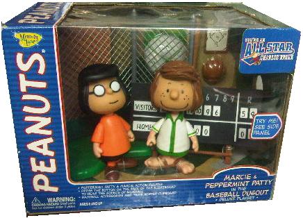 Memory Lane Peanuts All Star Charlie Brown Baseball Dugout Playset