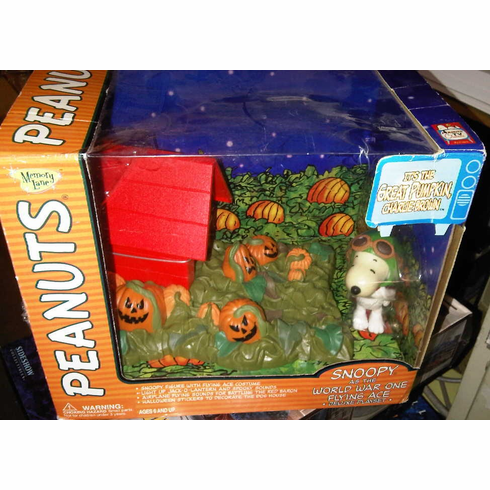 Memory Lane Peanuts The Great Pumpkin Flying Ace Snoopy Playset