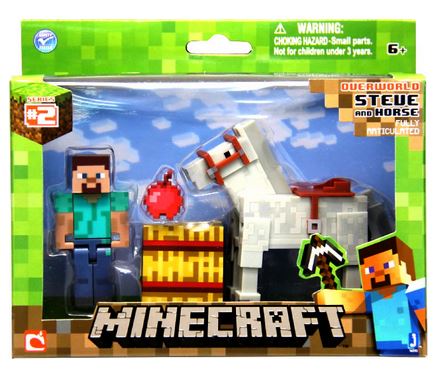 Minecraft Steve & Horse 2-Pack Set