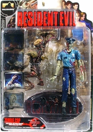 Palisades Resident Evil Blue Zombie Cop Action Figure