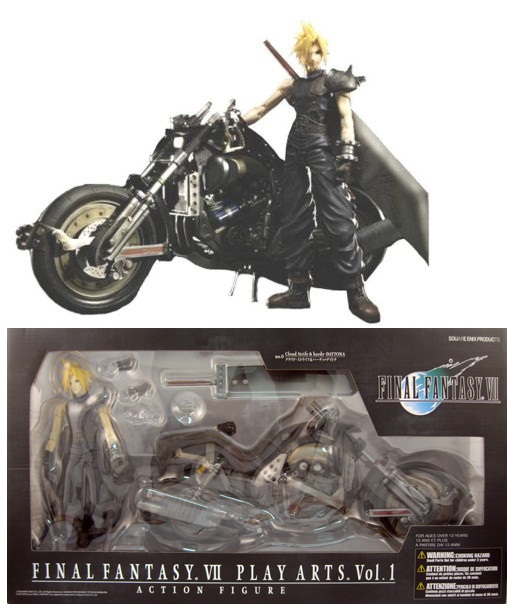 Play Arts Final Fantasy VII Cloud Strife & Hardy Daytona Motorcycle