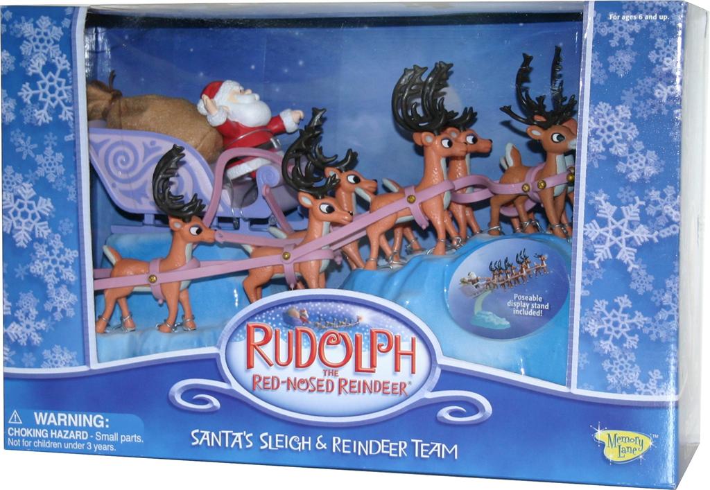 Rudolph the Red-Nosed Reindeer Santa's Sleigh and Reindeer Team