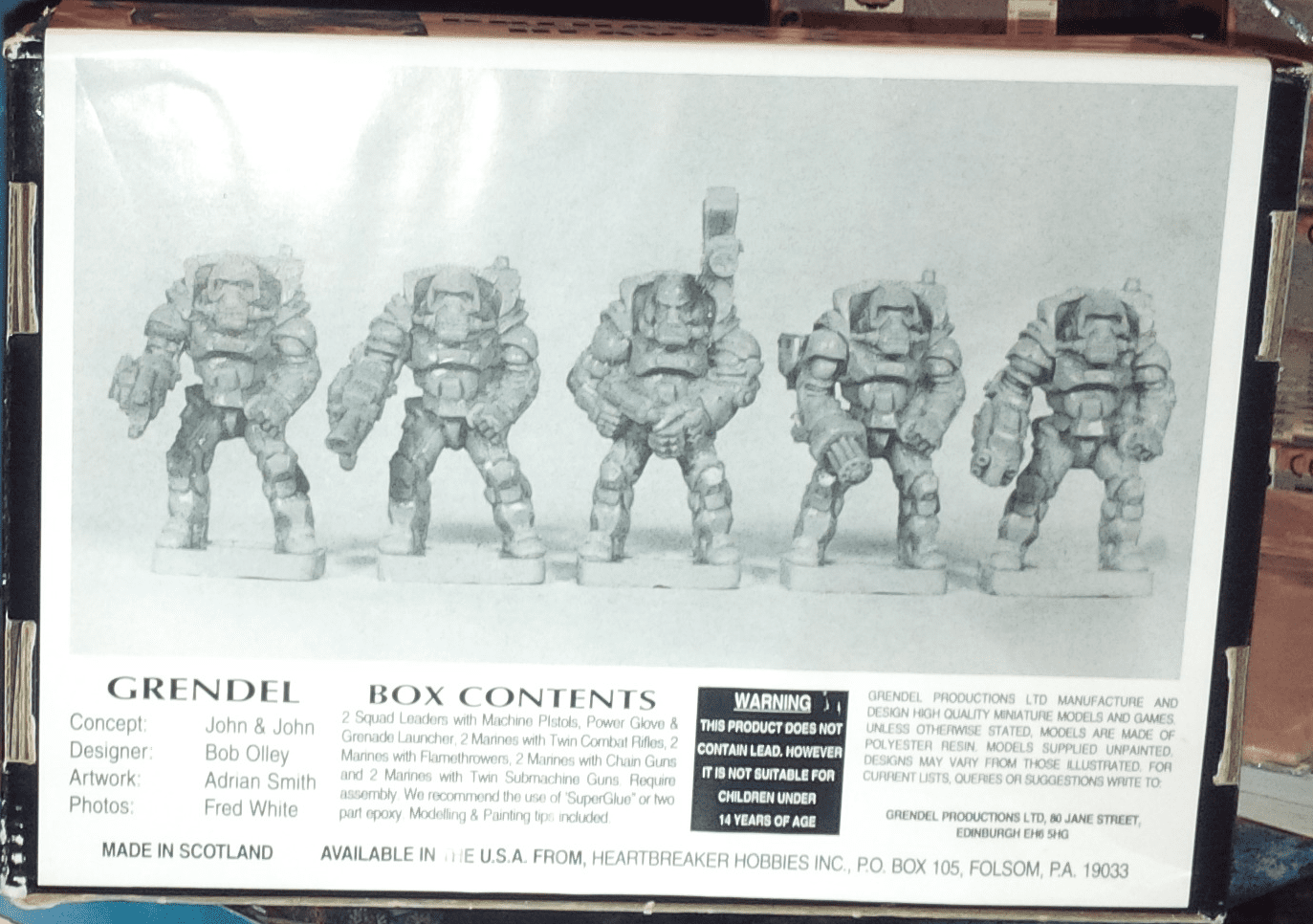 Scotia Grendel Productions Predator Marines Heavy Weapons Miniatures