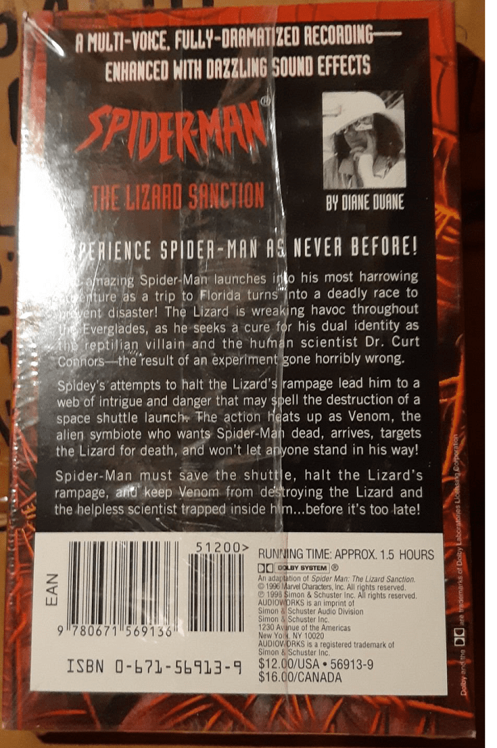Simon & Schuster Spider-Man The Lizard Sanction Audio Cassette