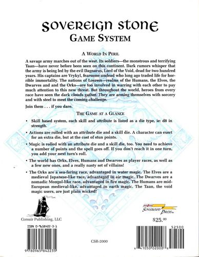 Sovereign Stone Role Playing Game Book
