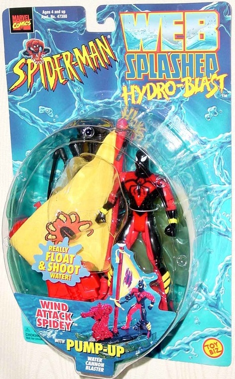 Spider-Man Web Splashers Hydro-Blast Wind Attack Spidey Figure