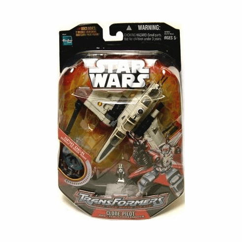 Star Wars Transformers Clone Pilot ARC-170 Fighter Figure