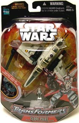 Star Wars Transformers Clone Pilot ARC-170 Fighter Figure