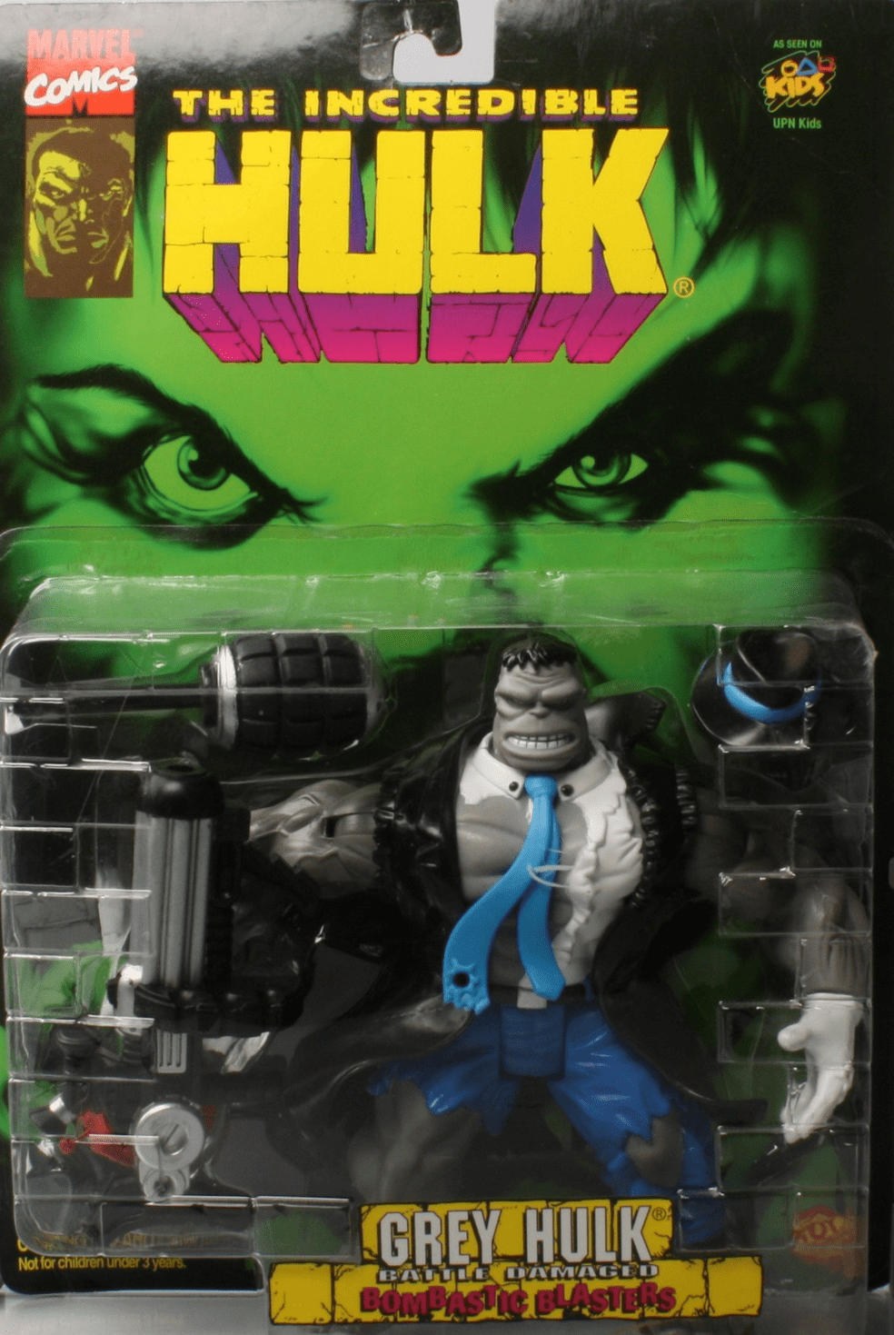 The Incredible Hulk Bombastic Blasters Battle Damaged Grey Hulk Figure