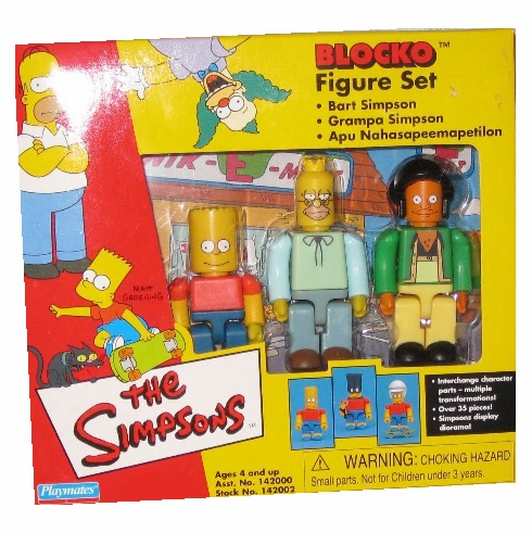 The Simpsons Blocko Set 2 Bart, Grandpa, Apu Figures