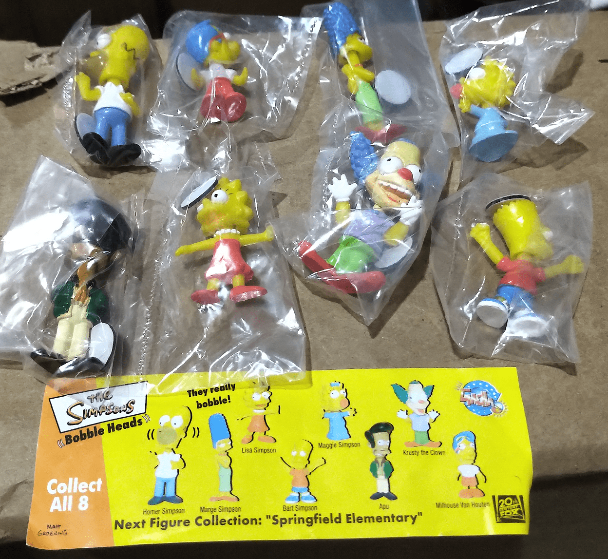 Tomy The Simpsons Mini Bobble Heads Gacha Capsule Set