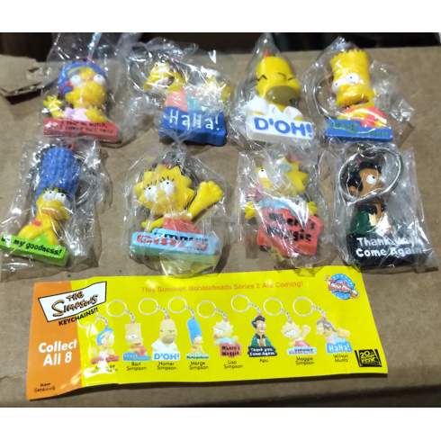 Tomy The Simpsons Mini Keychain Gacha Capsule Set