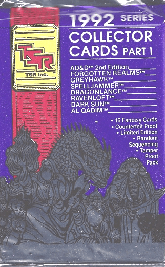 TSR 1992 Series Collector Cards Part 1 Pack