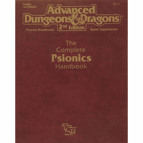TSR 2117 Advanced Dungeons & Dragons Player's Handbook The Complete Psionics Handbook Rules ...