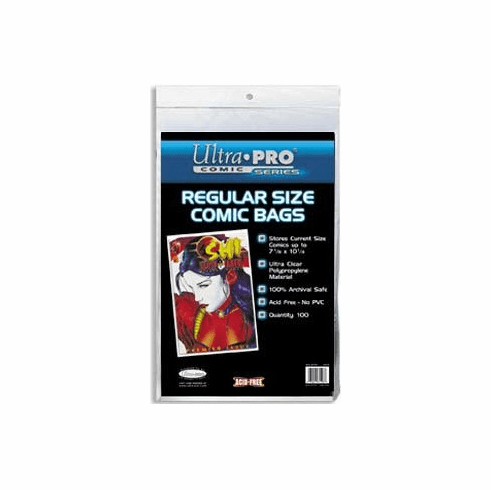 Ultra Pro Comic Protective Bags 100 Count Regular Size