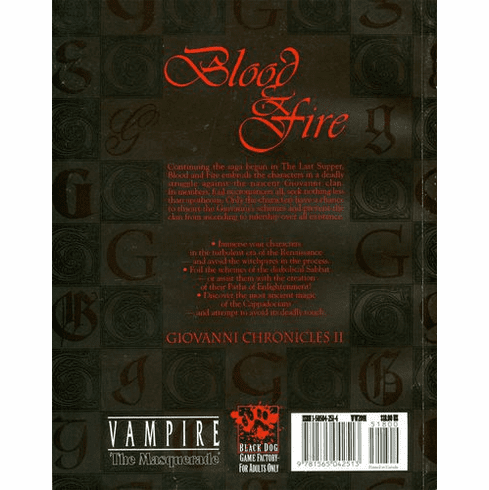Vampire The Masquerade Giovanni Chronicles 2 Blood & Fire Book