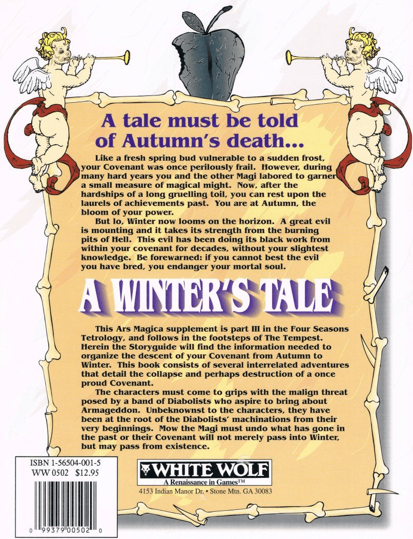 White Wolf Ars Magica A Winter's Tale RPG Book