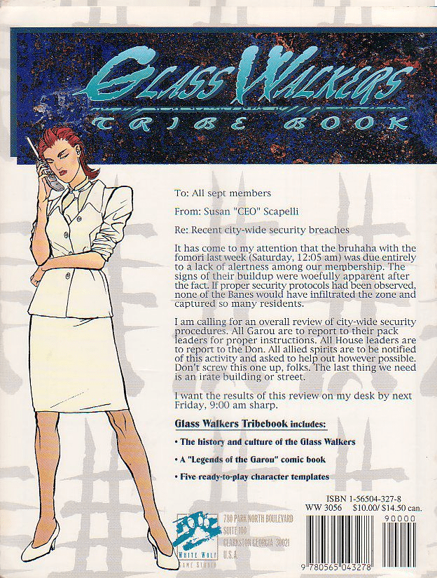 White Wolf Werewolf The Apocalypse Tribebook Glass Walkers Sourcebook