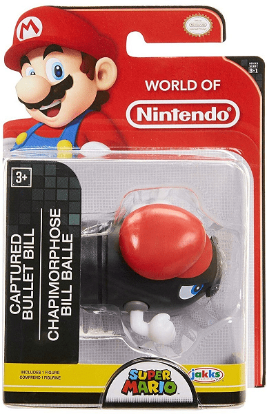 World Of Nintendo Super Mario Captured Bullet Bill Figure