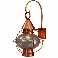 Cape Cod Onion Electric Copper Lantern Hanging Pendant Light