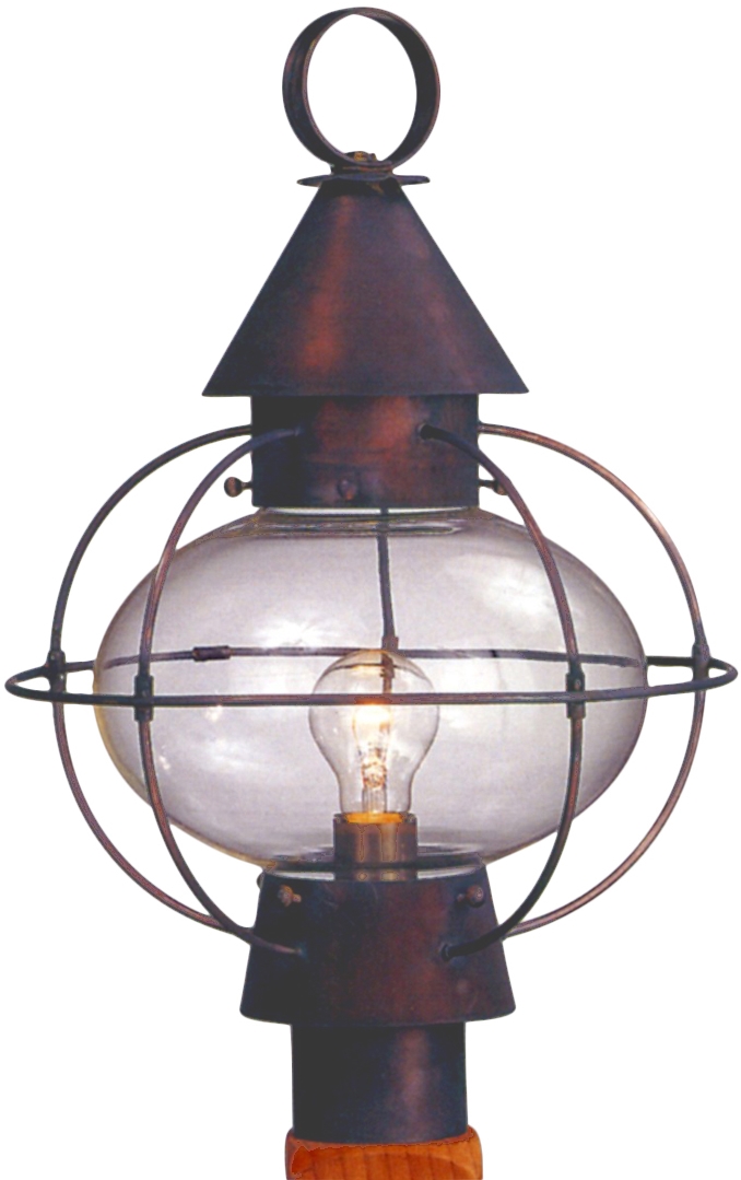 Cape Cod Onion Copper Lantern Post Light Head For Sale