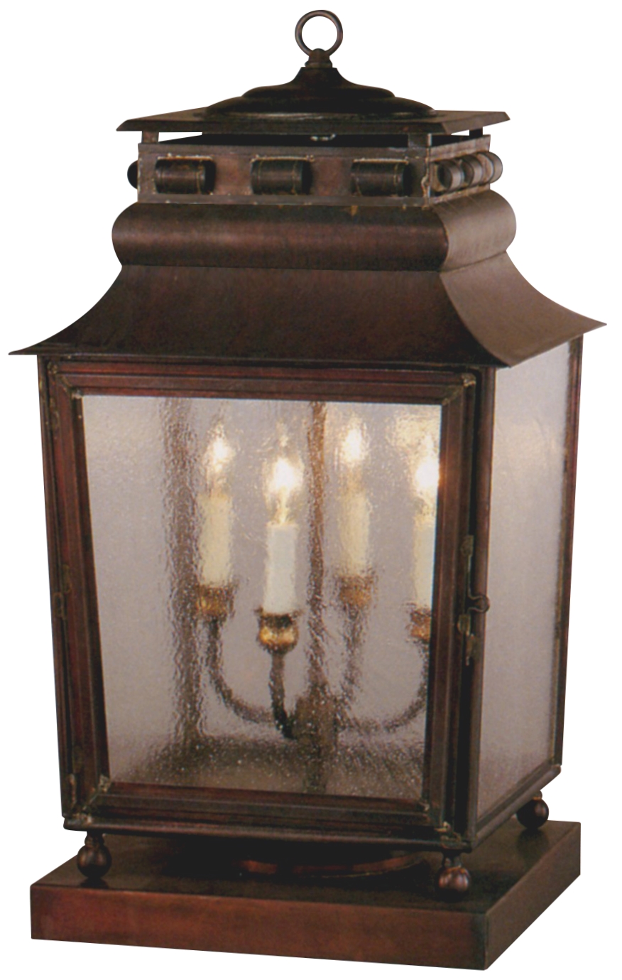 Jackson New Orleans Pier-Base Column Copper Lantern Light