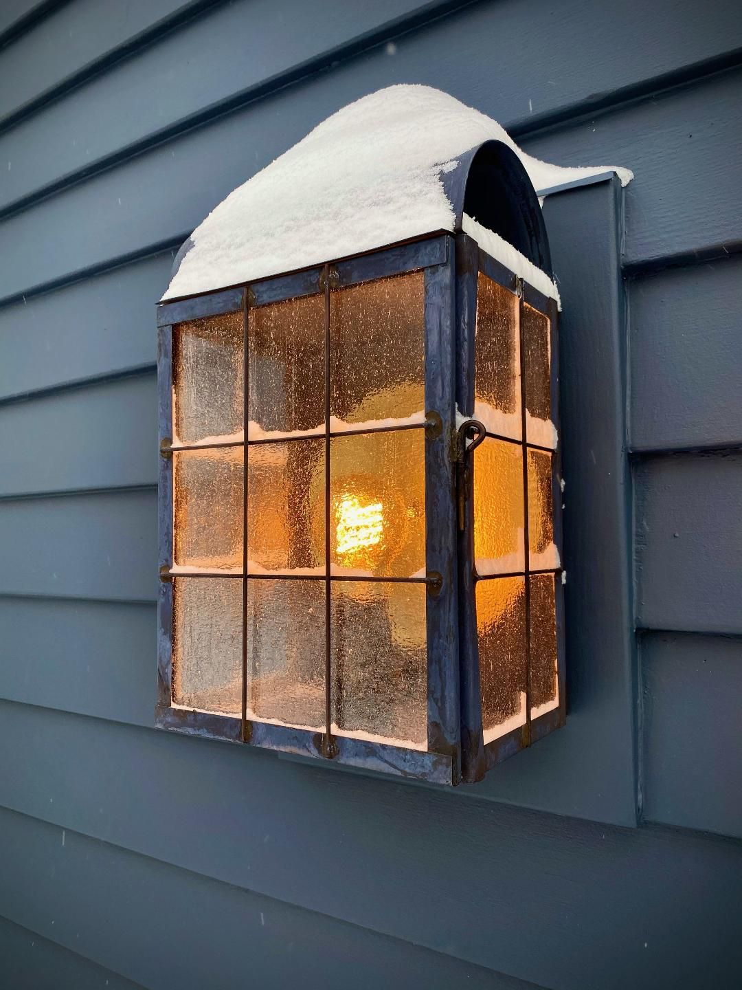 New Haven Rustic Wall Sconce Outdoor Light Copper Lantern