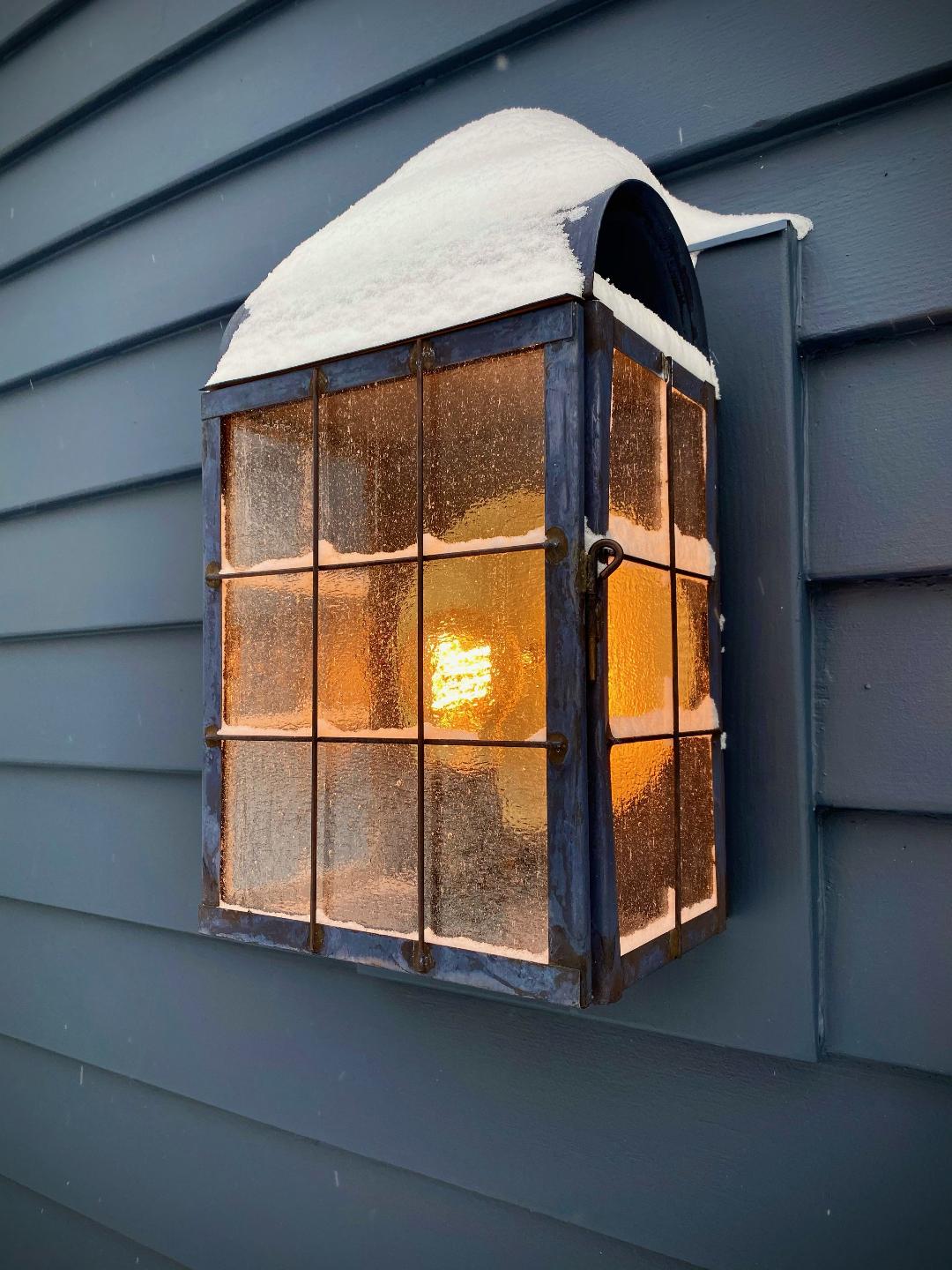 New Haven Rustic Wall Sconce Outdoor Light Copper Lantern