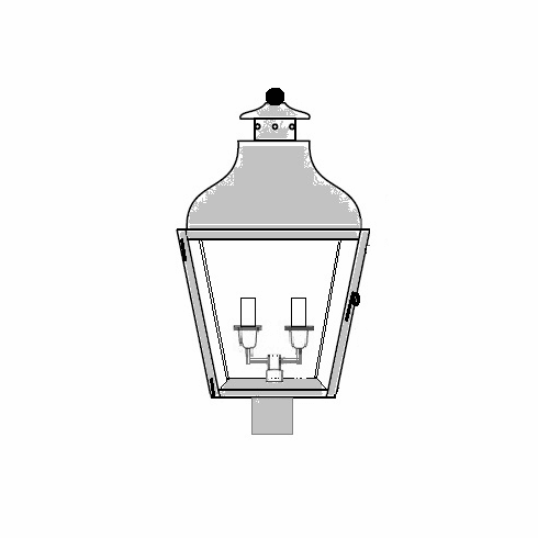Portland Colonial Copper Lantern Electric Post Light Head