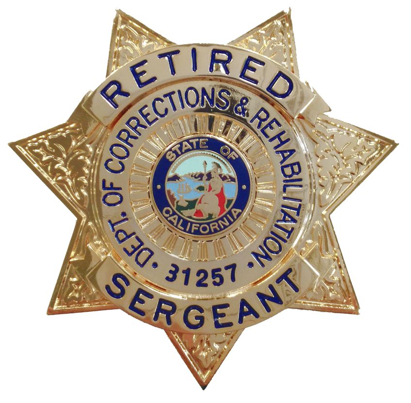 CDCR FLAT BADGE with 2 PANELS