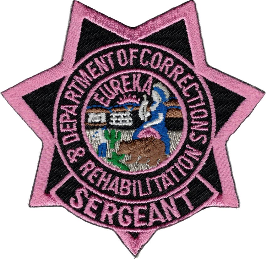 CDCR Pink Star Cloth Badge