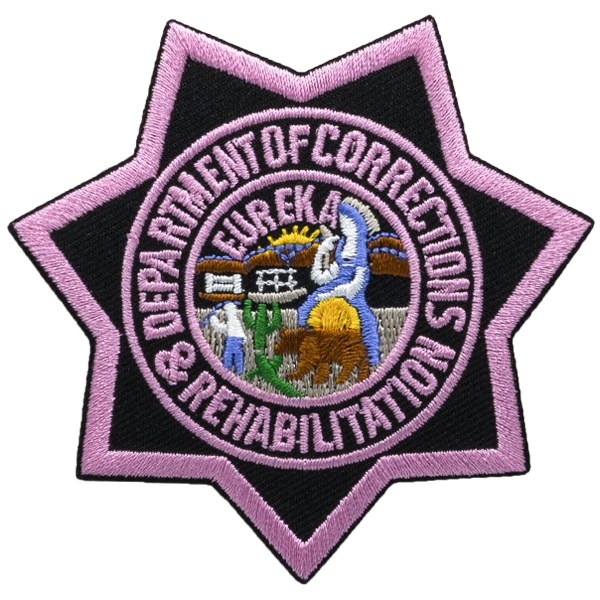 CDCR Pink Star Cloth Badge