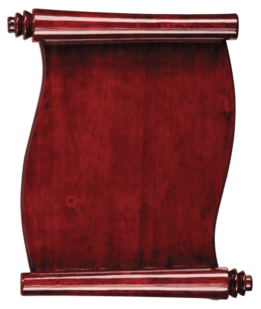 Plaques Rosewood Piano Finish Scroll