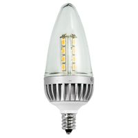 Lights of America HIGH POWER LED Chandelier Bulb (2425LEDE12-30K-3VP ...