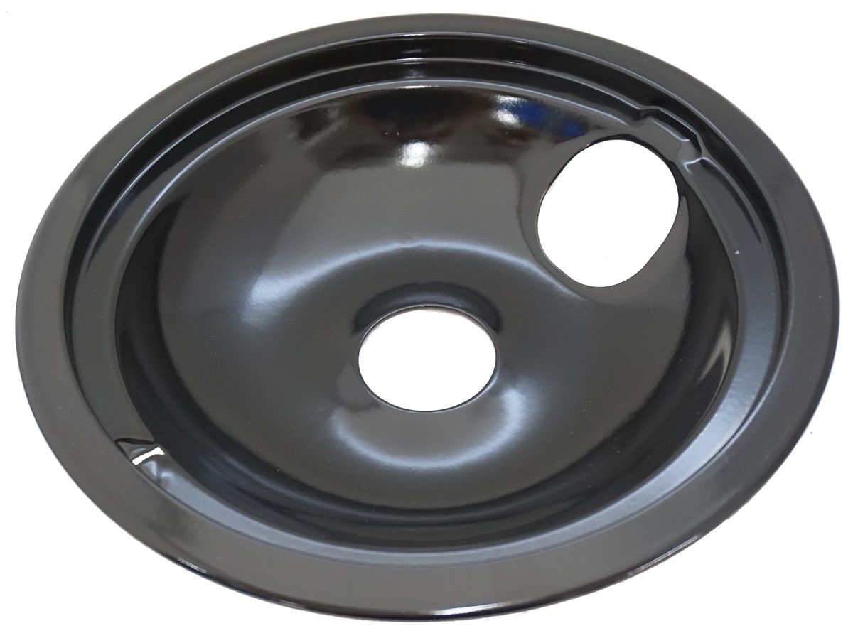 DBU8P1- - Large 8" Black Porcelain Drip Bowl Tray