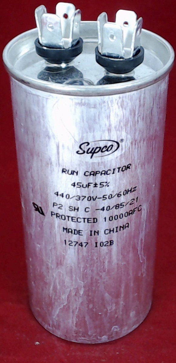 CR45X440R - Run Capacitor, Round, 45 Mfd., 440 Volt
