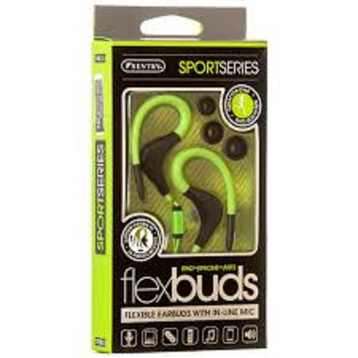 HM238GR - Sentry SportSeries Flexbuds, Flexible Green Ear Buds with In ...