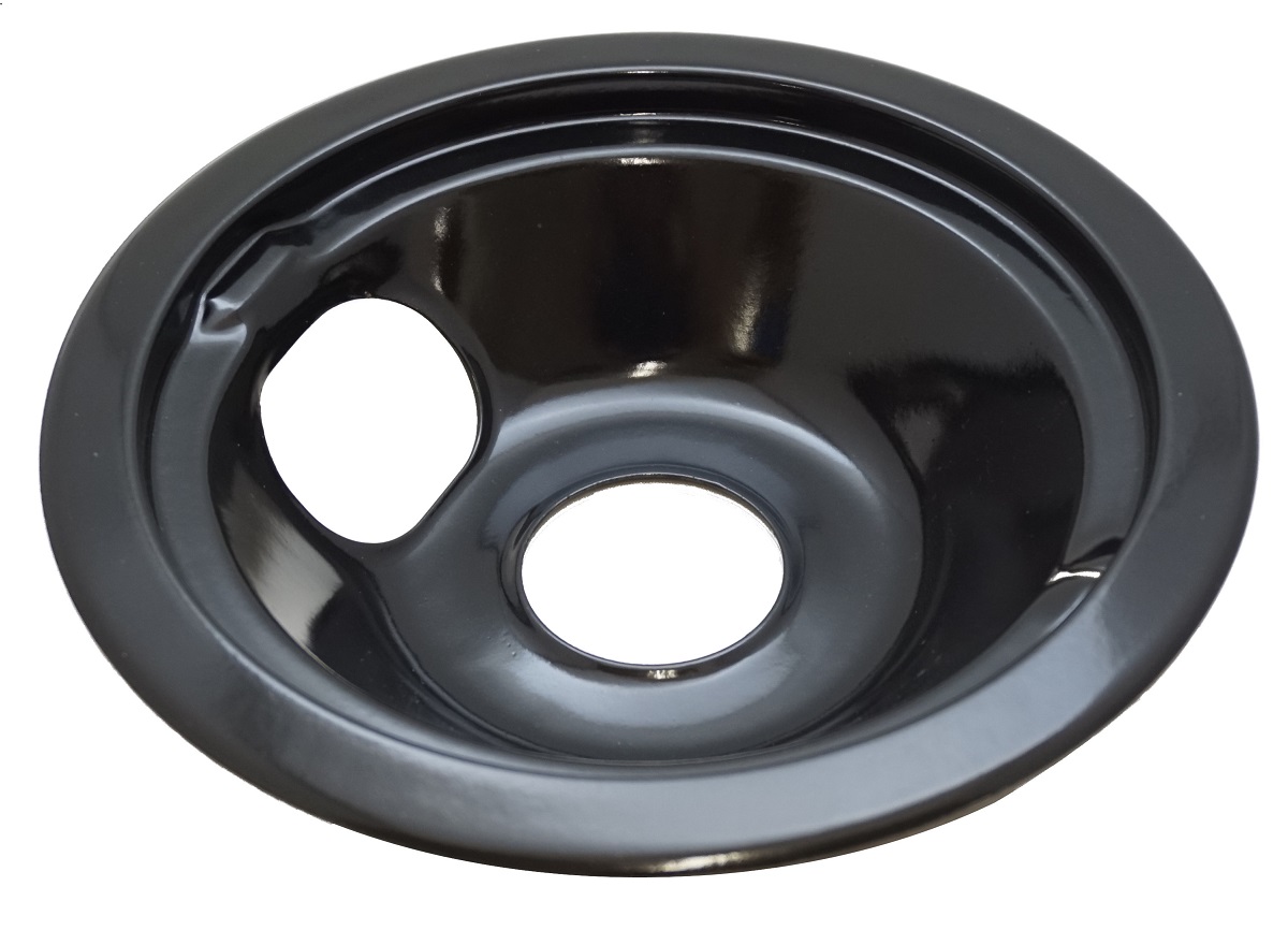 DBU6P1- - Small 6" Black Porcelain Drip Bowl