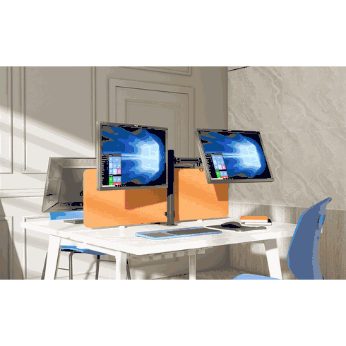 Dual Monitor Arm Vesa Mount post style - Black