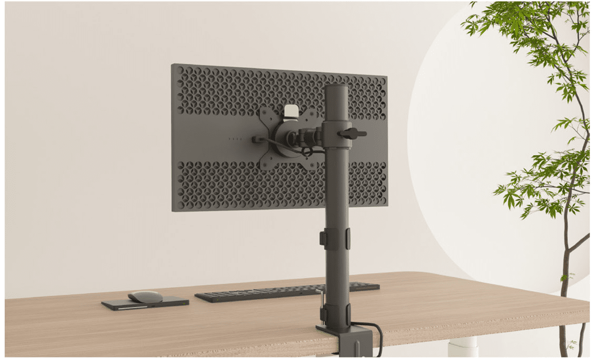 Single Monitor Arm, VESA mount post style - Black