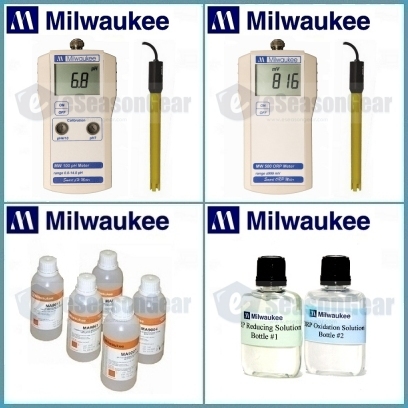 Milwaukee SM100/SM500 pH/ORP Meters + Solutions Combo